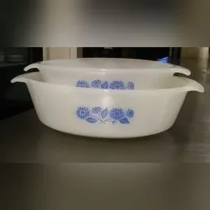 Fire King | Kitchen | Vintage Fire King Blue Flower Bakeware | Poshmark